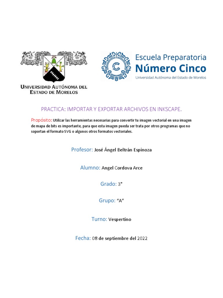 Importar y Exportar Archivos en Inkscape | PDF | Archivo de computadora ...