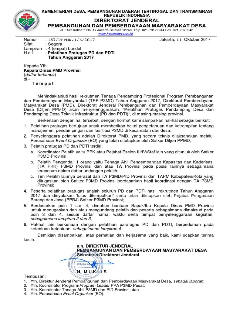 1 Und Pelatih Dan Peserta Pratugas PD-PDTI | PDF