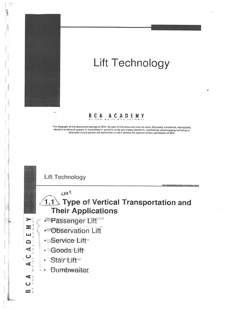 (BCA) Lift Technology | PDF