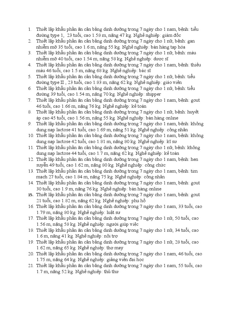 Bài Tâp Thiet Lap Khau Phan Lop 02 | PDF