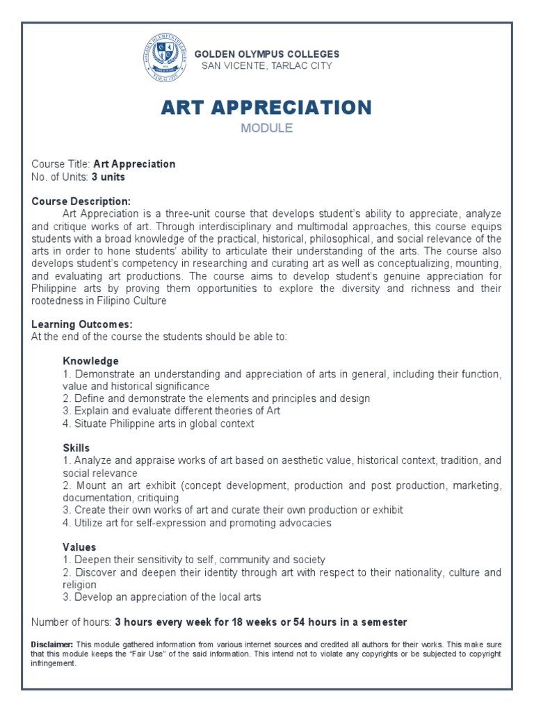 Lesson 3 - Arts and Artisans | PDF | Paintings | Understanding