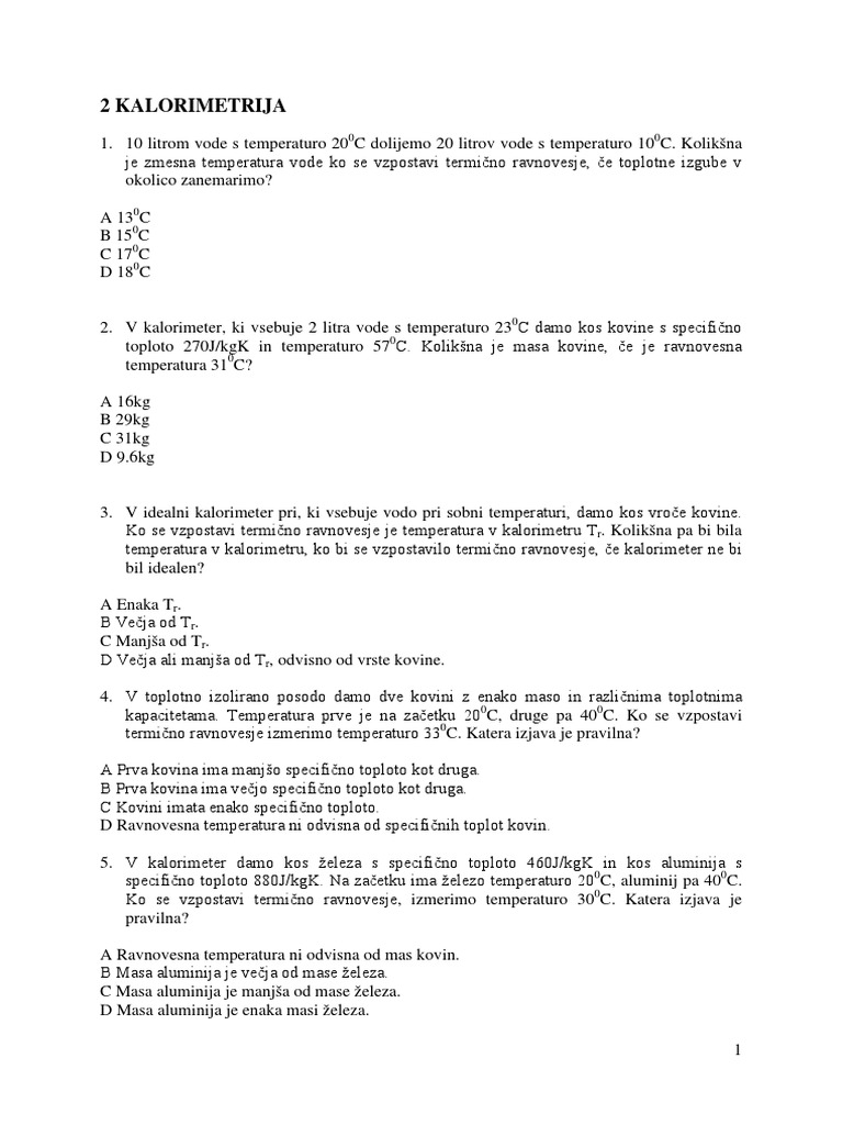 2 Kalorimetrija | PDF