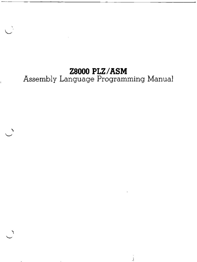 Z8000 Asm | PDF | Assembly Language | Programming