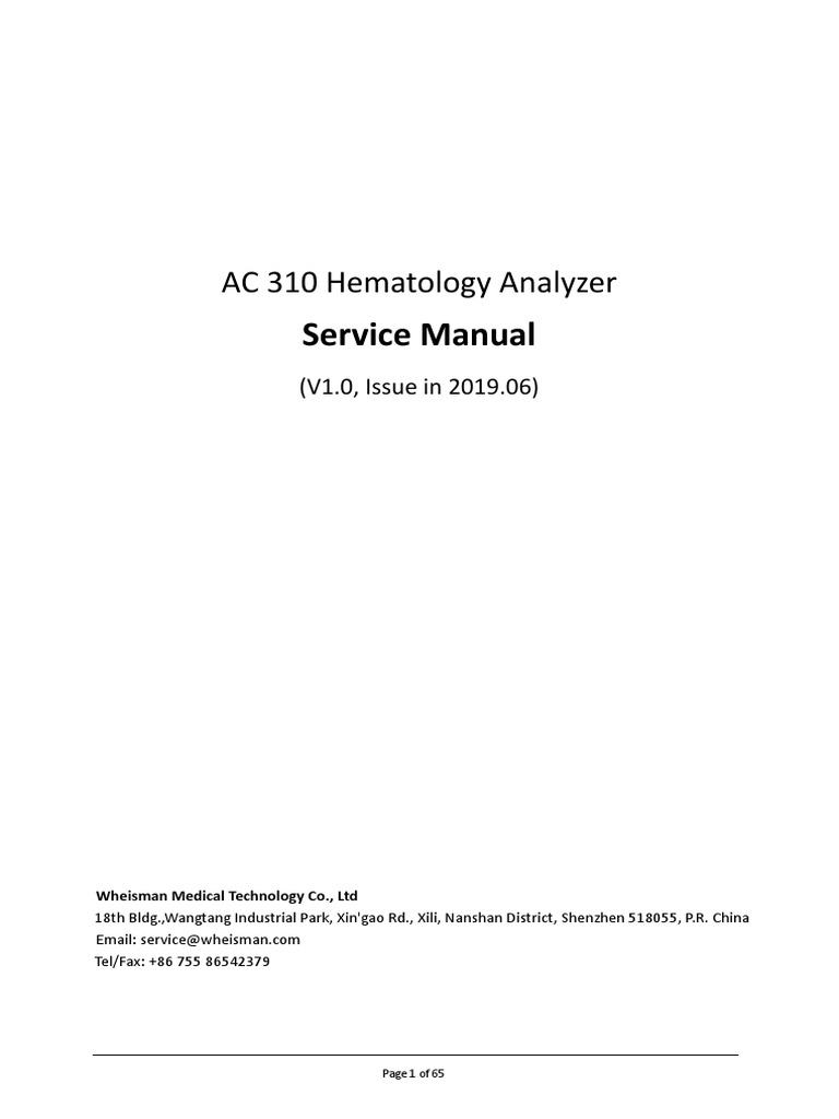 AC 310 Service Manual-V1.0 | PDF | Computer Hardware | Software