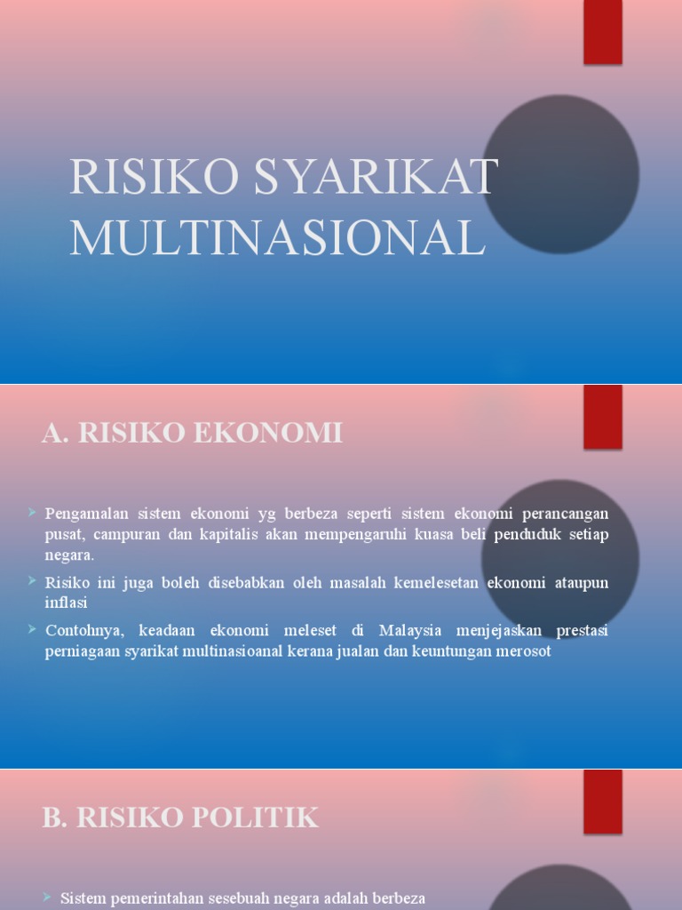 Risiko Syarikat Multinasional | PDF