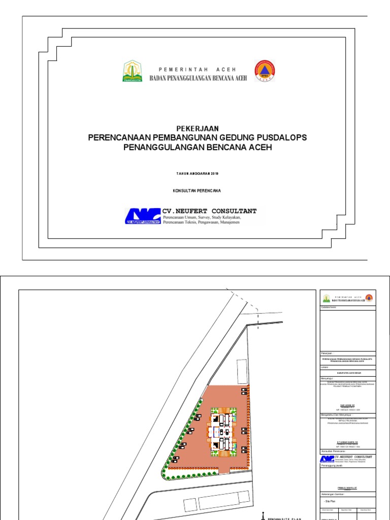 Rencana Pembangunan Gedung PUSDALOPS | PDF