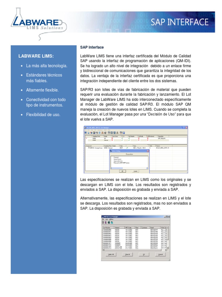 Labware Sap Interface | PDF | Ingeniería de Sistemas | Tecnologías de ...