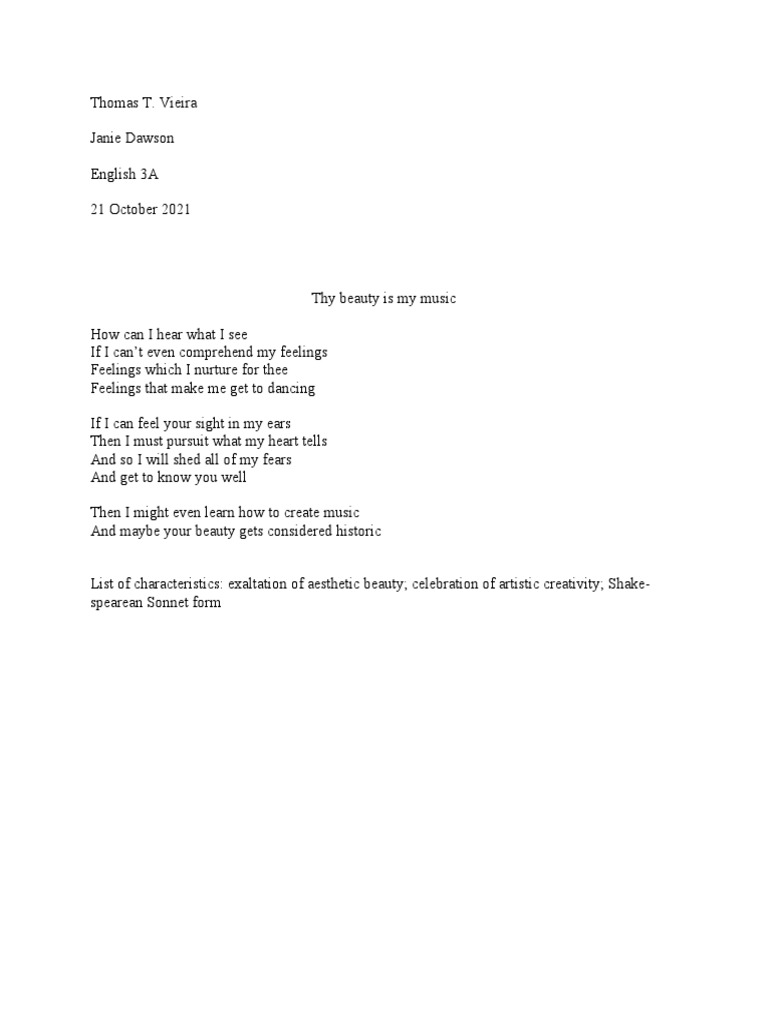 Eng3a Lesson5 Poem Thomasvieira | PDF