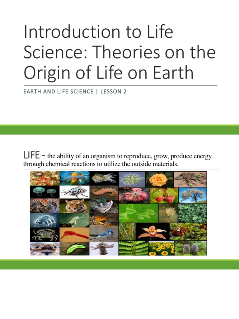 L2 - Q2 - Introduction To Life Science | PDF | Abiogenesis | Life