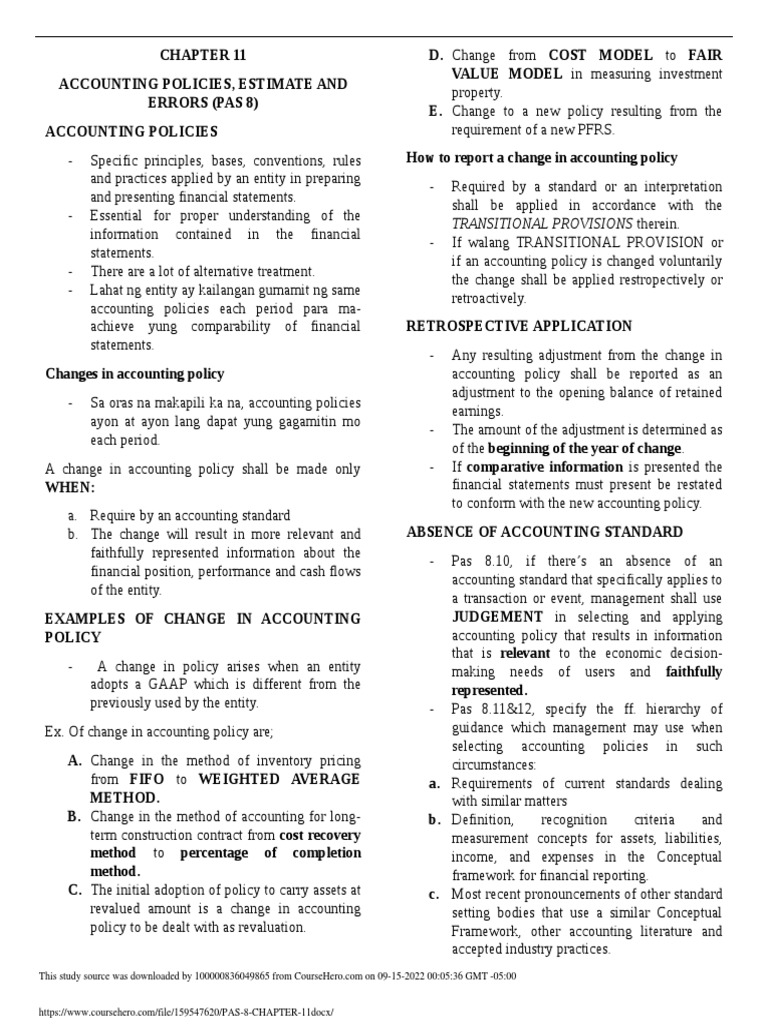 Pas 8 Chapter 11 | PDF | Accounting | Financial Statement