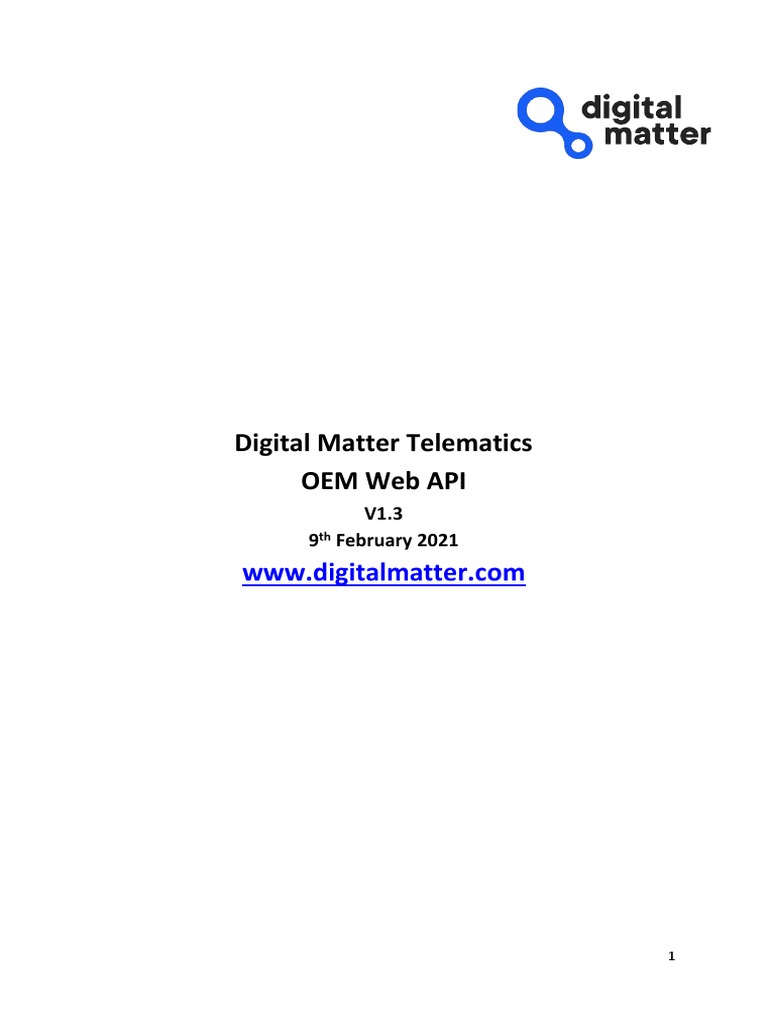 OEM WebAPI 1.3 | PDF | Parameter (Computer Programming) | Json