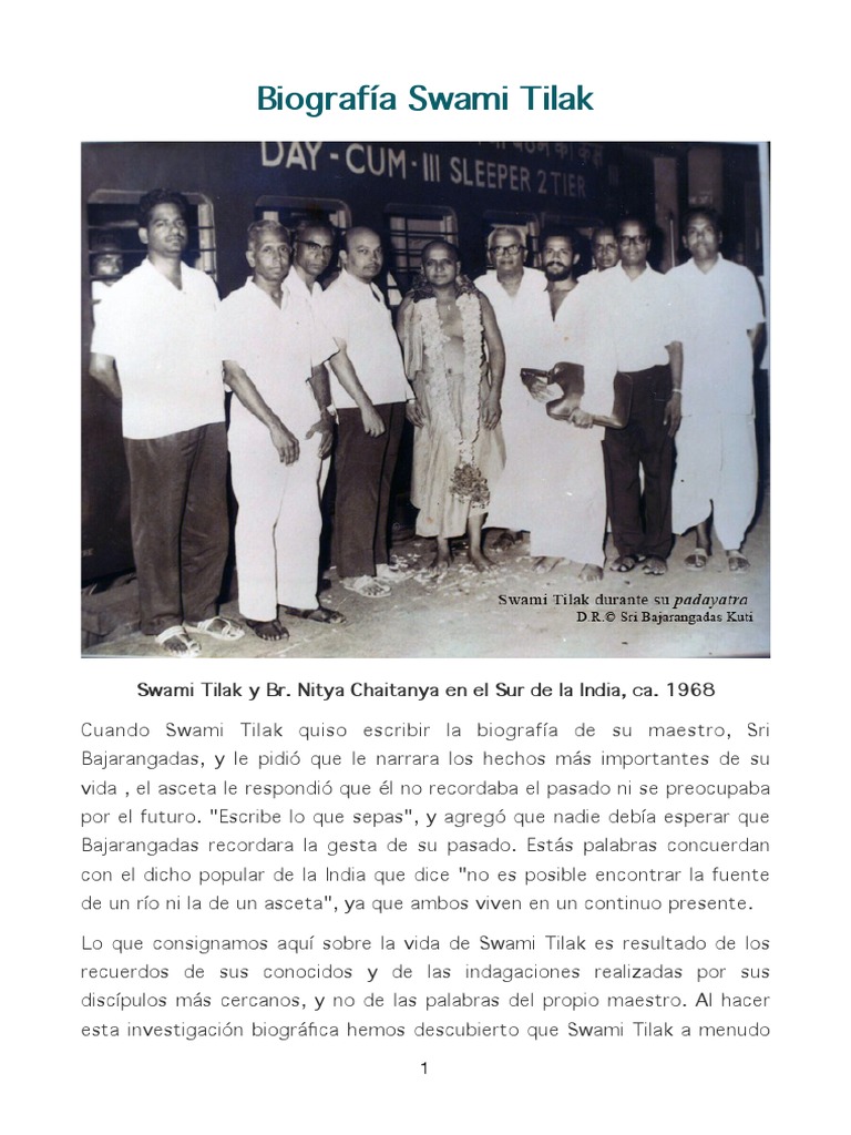 Biografía Swami Tilak | PDF | Mahatma Gandhi | México