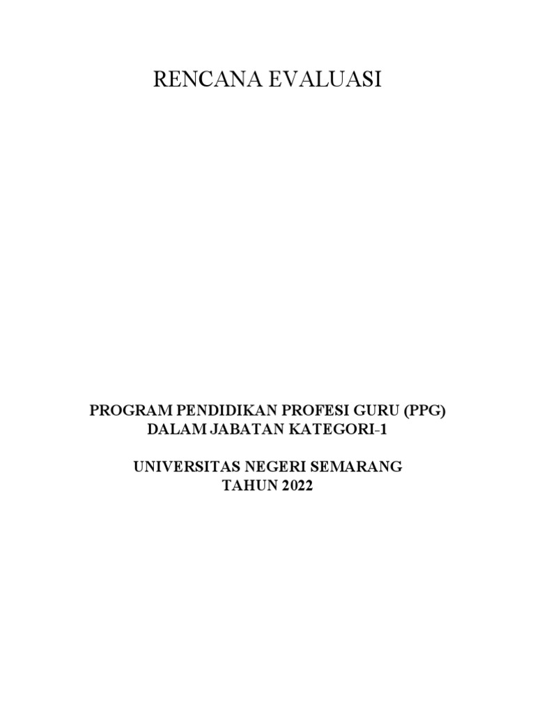 RENCANA EVALUASI Scarina | PDF