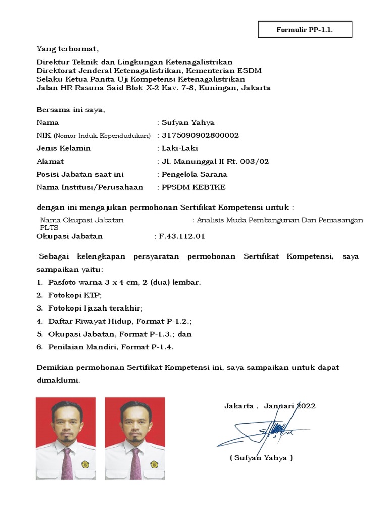 Sufyan Yahya Pp.1.1 S.D. Pp.1.4 Januari 2022 | PDF