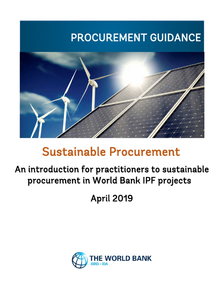 Guidance On Sustainable Procurement | PDF | Procurement | Sustainability