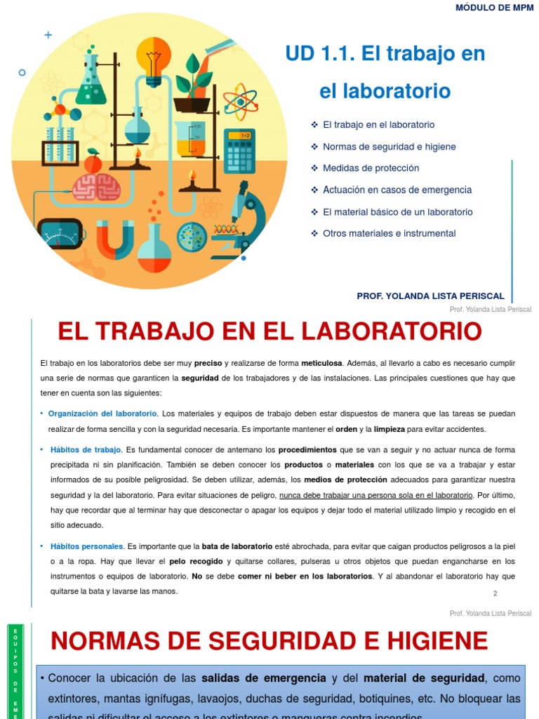 UD 1.1. El Trabajo en El Laboratorio | PDF | Residuos | Laboratorios