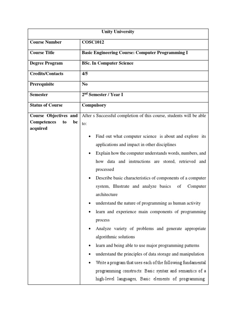 Int To Cs And Programming Pdf Computer Programming Programming 