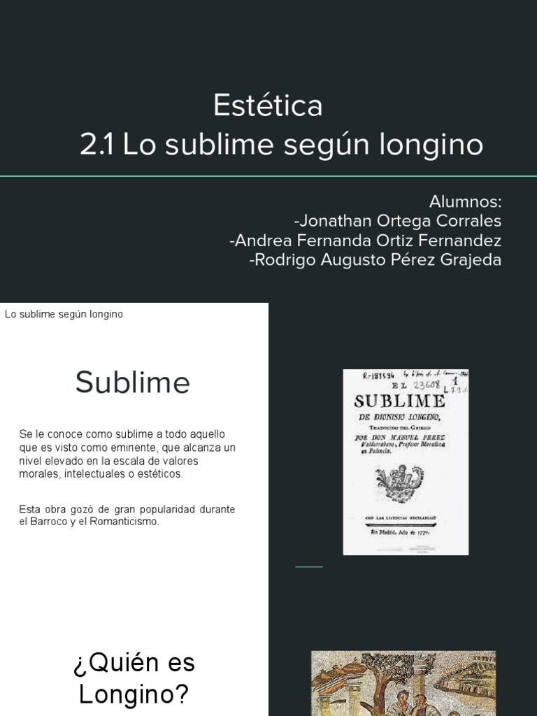 2.1 Lo Sublime Segun Longino | PDF