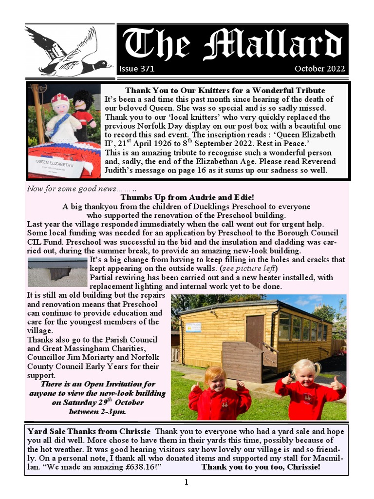 "THE MALLARD" October 2022 | PDF | Eucharist | Elizabeth Ii