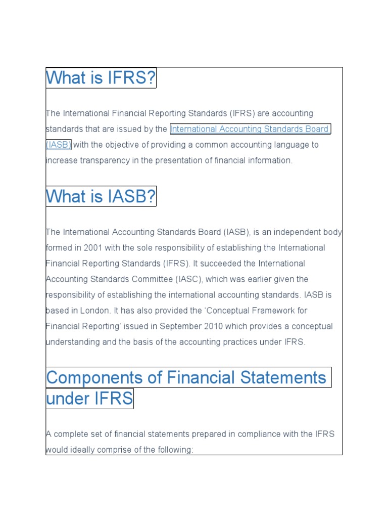 Ifrs Notes | PDF | International Financial Reporting Standards ...