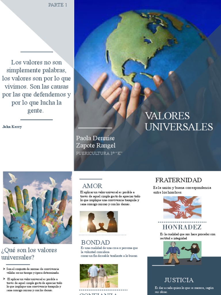 Valores Universales Triptico # | PDF | Amor | Libertad