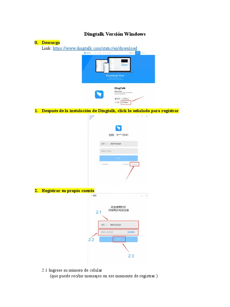 Manual de Instrucciones DingTalk | PDF | Informática | Software