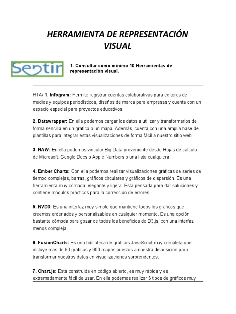 Herramienta de Representación Visual | PDF | Informática | Ciencias de ...