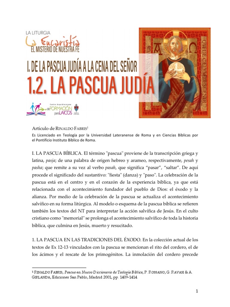 CL 1.2. La Pascua Judia | PDF | Pascua | Libro del éxodo