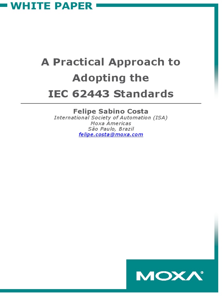 Moxa A Practical Approach To Adopting The Iec 62443 Standards White Paper Eng | PDF | Computer ...