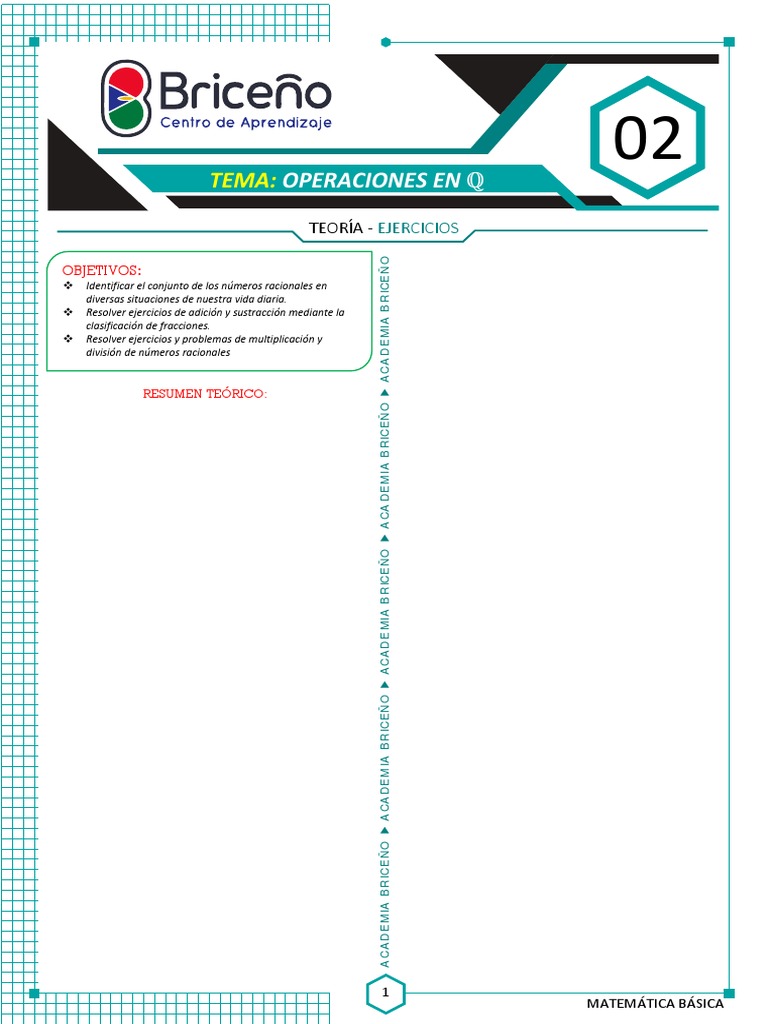 Operaciones en ℚ: Ejercicios y Teoría | PDF | Número racional ...