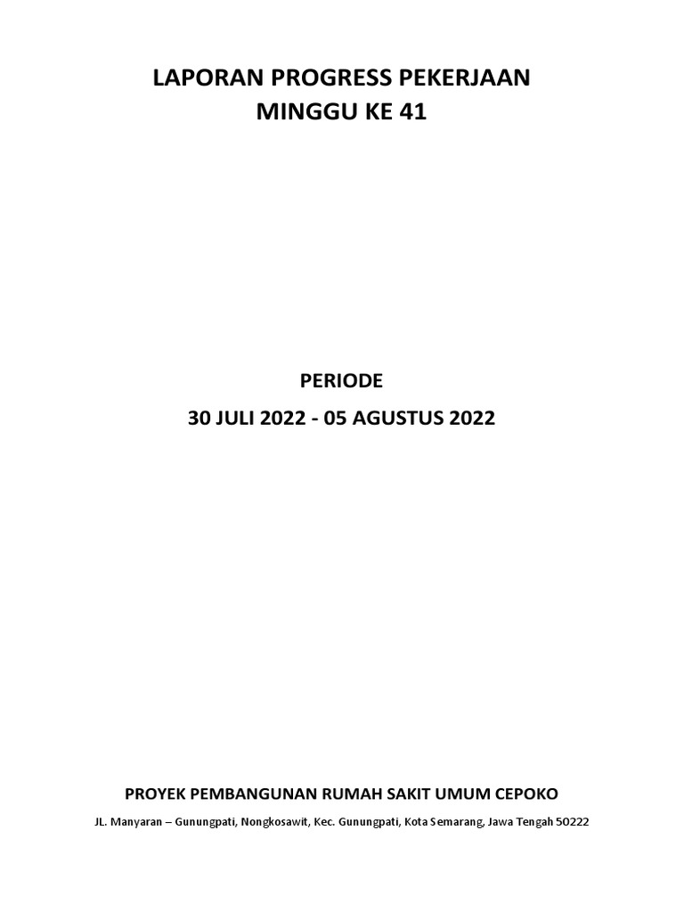 Laporan Minggu 41 | PDF