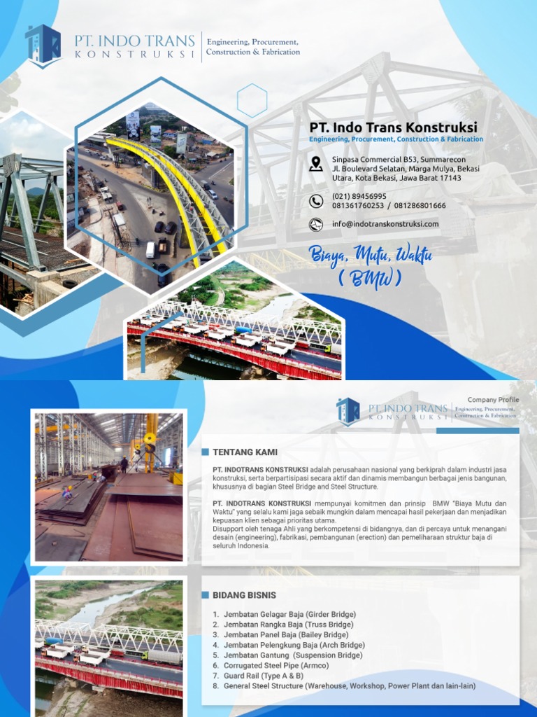 Company Profile Pt. Indo Trans Kontruksi | PDF