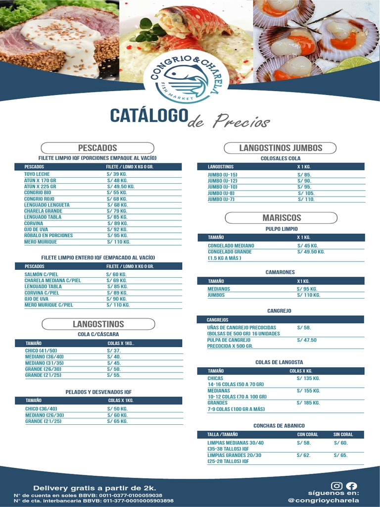 Catalogo de Precios PDF | PDF | Industria pesquera