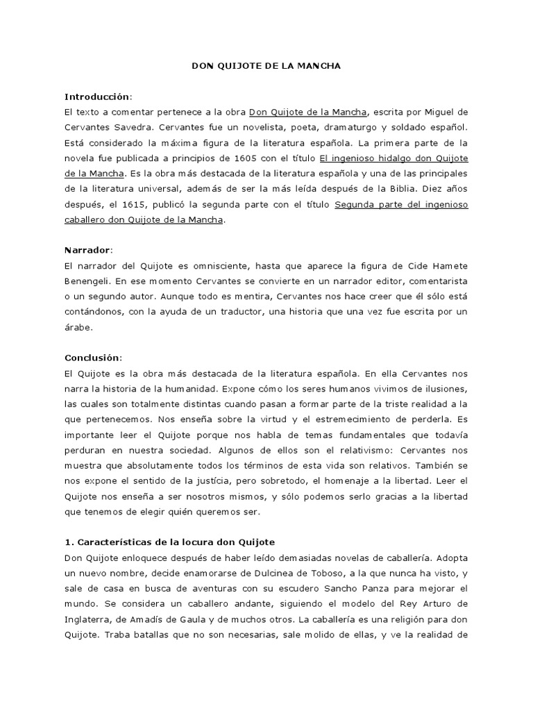 Quijote | PDF | Don Quijote | Miguel De Cervantes