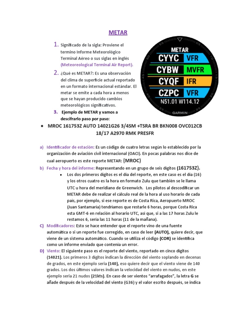 METAR | PDF | Nube | Herida