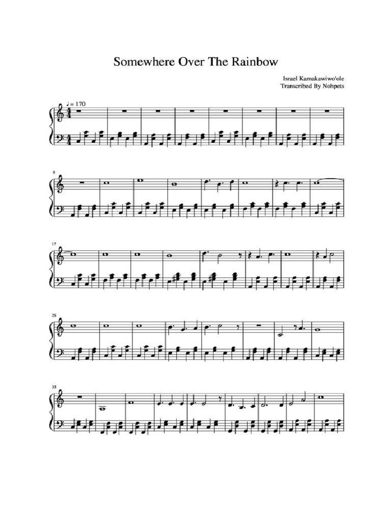 Partitura Somewhere-Over-The-Rainbow-V-3 | PDF