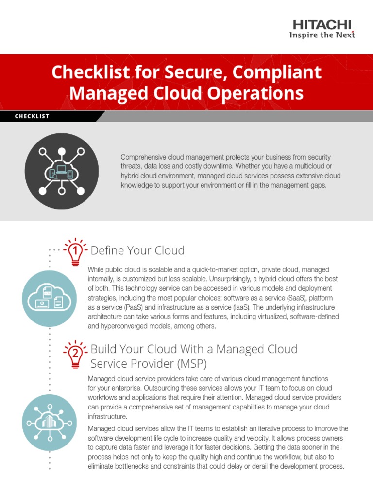 Hitachi Managed Cloud Operations Checklist | PDF | Cloud Computing ...