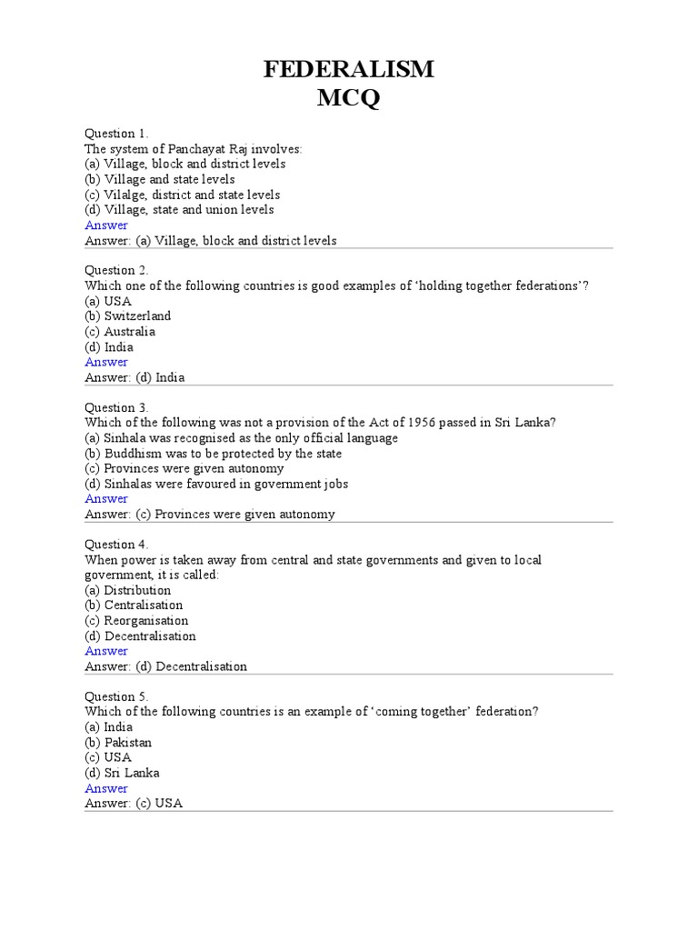 Federalism 2 | PDF | Federalism | Government