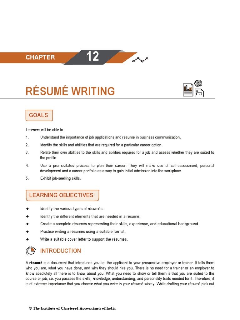 Icai English Resume Writing | PDF | Résumé