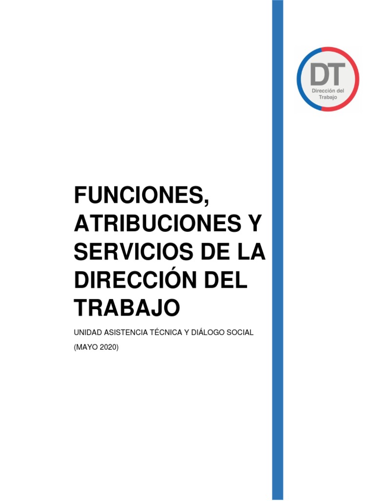 Funciones, Atribuciones y Servicios de La Dirección Del Trabajo | PDF ...