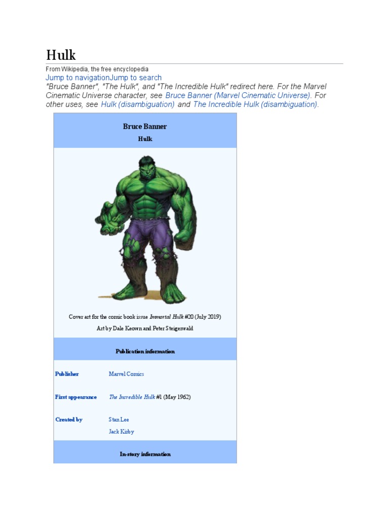 Hulk | PDF | Marvel Comics