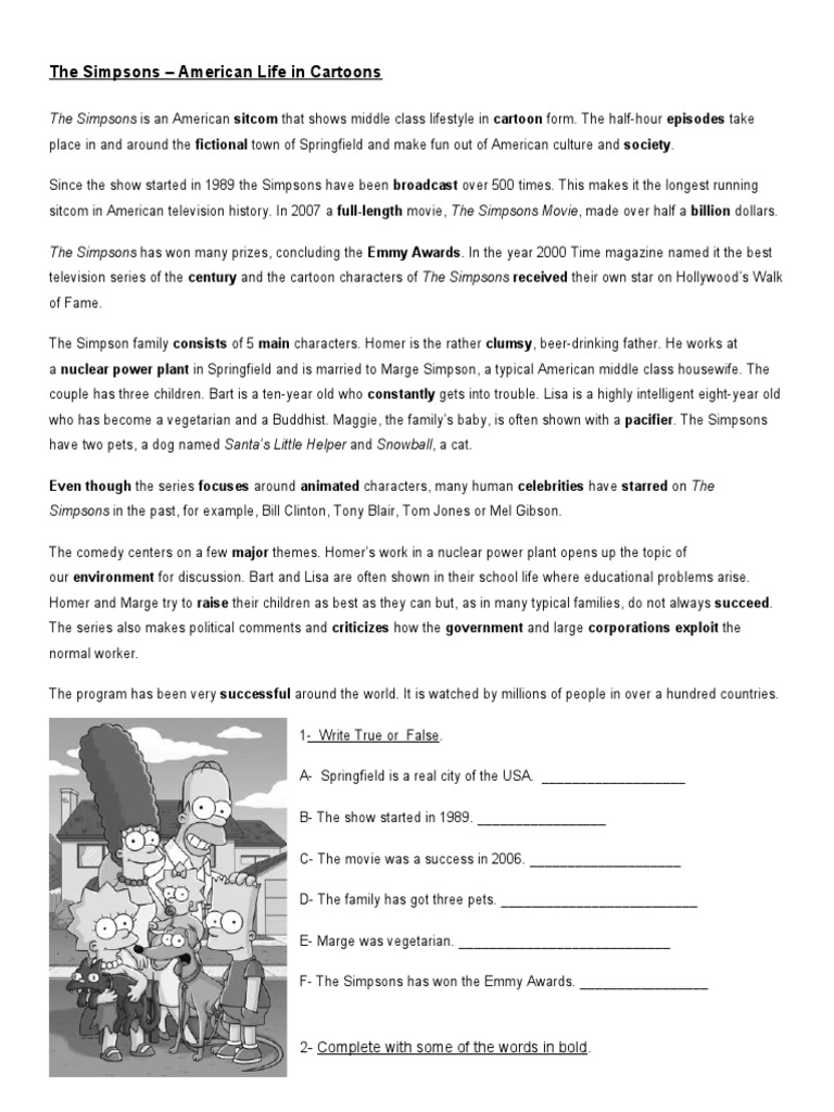 Famous Charaters Reading Comprehension Exercises 51978 | PDF | The ...