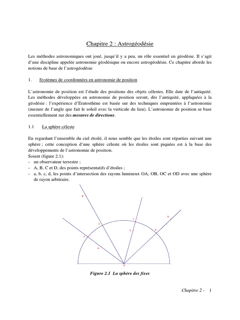 Geodesie Chapitre2 | PDF | Longitude | Terre