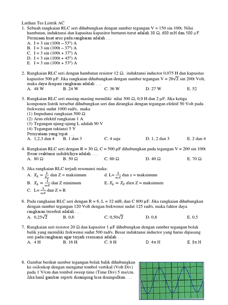 Latihan Tes Listrik AC | PDF