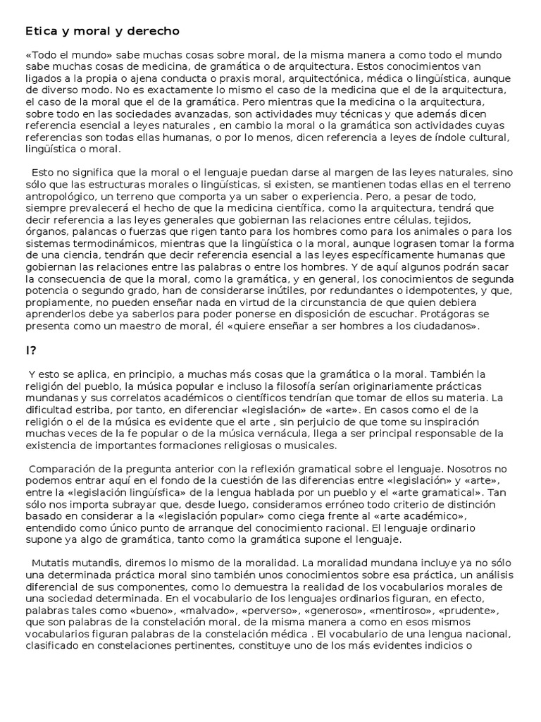 Etica y Moral | PDF | Moralidad | Lingüística