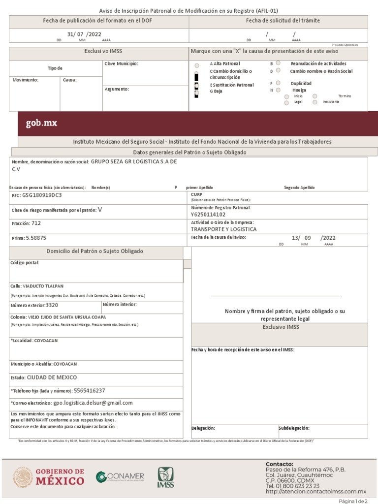 Formato Afil-01 | Descargar gratis PDF | Ciudad de México Formato Afil-01 | Descargar gratis PDF | Ciudad de México