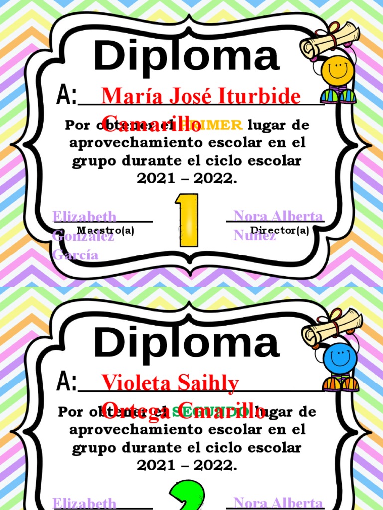 Diplomas Editables | PDF