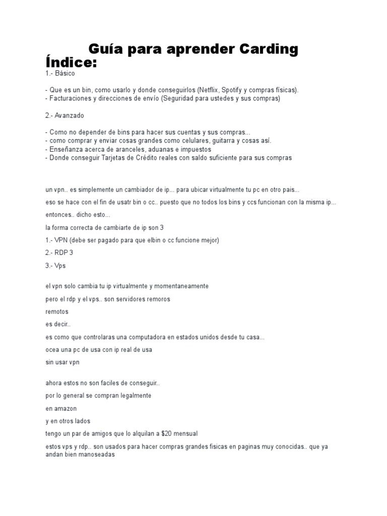 Guia para Aprender Carding | PDF