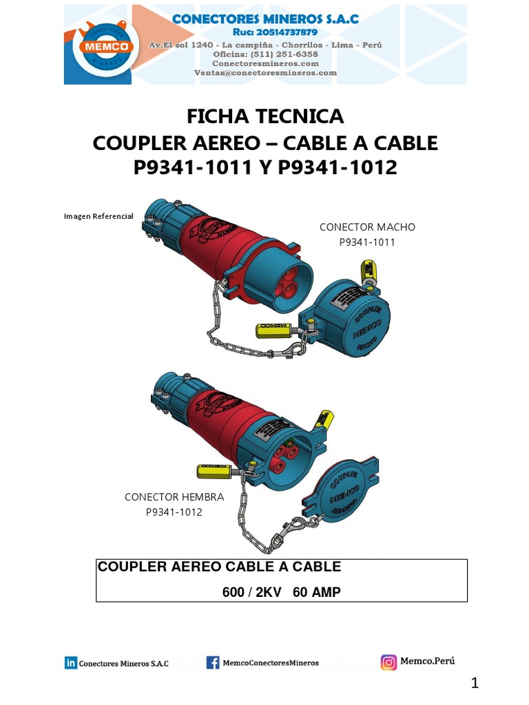 Ficha Tecnica Coupler Aereo 60a | Descargar gratis PDF | Cobre ...