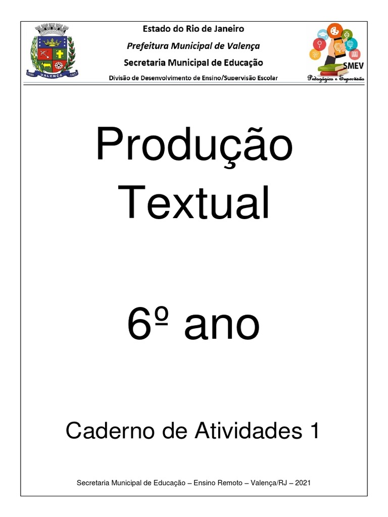 PRODUCAO TEXTUAL 6o Ano | PDF